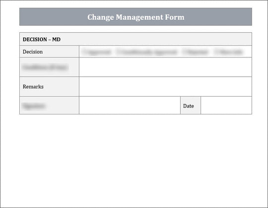 ISO 9001 Change Management Form Template – IT Governance Framework