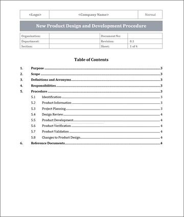 ISO 9001:QMS New Product Design and Development Procedure Template – IT ...