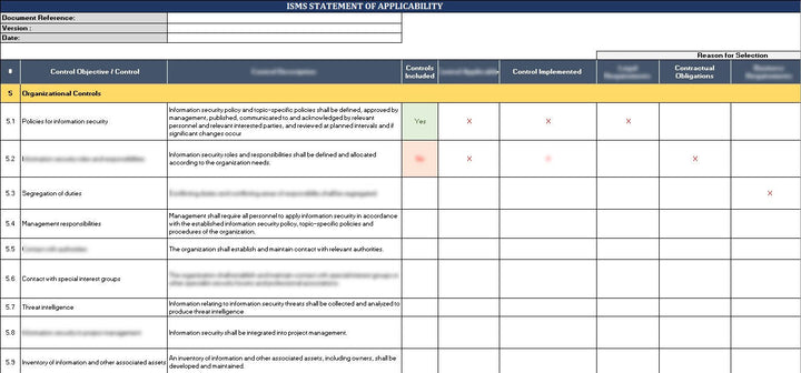 ISO 27001:2022 - ISMS Statement of Applicability Template – IT ...