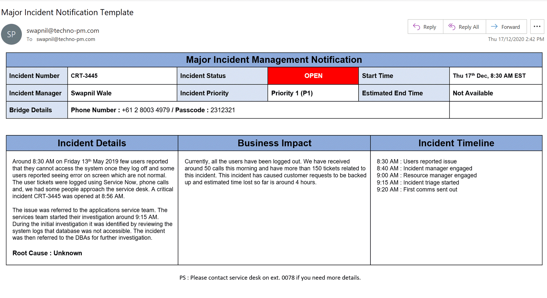 Incident Report Template IT Governance Framework Incident Report Template IT Governance Framework